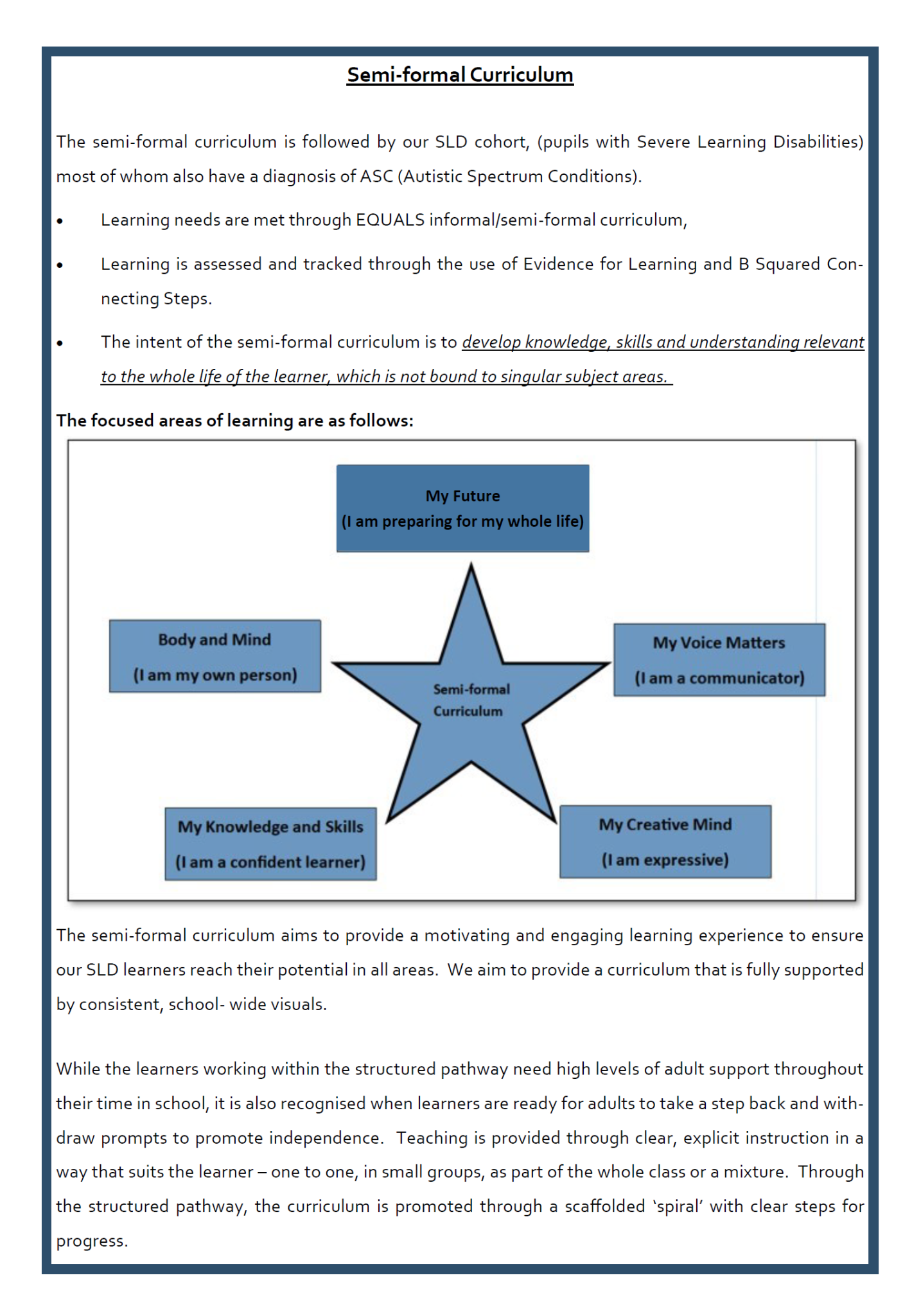 Curriculum Overview – Bluebell Park School